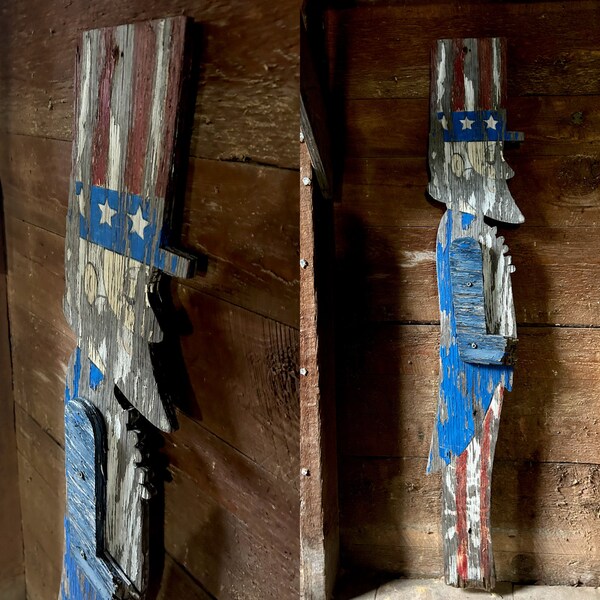 Uncle Sam Folk Art - Etsy