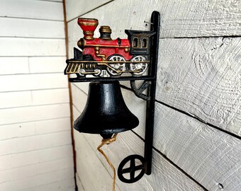 Decorative Door Bell Train - Black and Red Bell - Locomotive Bell ...