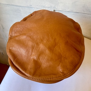 70s Leather Hat - Newsboy Hat - Cap - Handmade - Womans Hat - Etsy