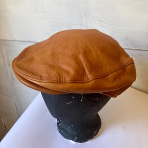 70s Leather Hat - Newsboy Hat - Cap - Handmade - Womans Hat - Etsy
