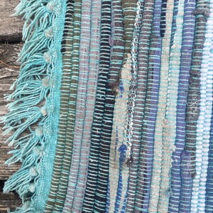 Handmade Rag Rug Farmhouse Woven Rustic Blue Cottage - Etsy