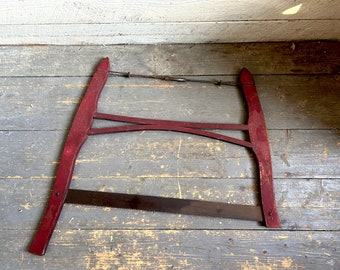 Farmhouse Antique Bow Saw Primitive Rustic Decor Cross Cut Saw Buck Saw ...