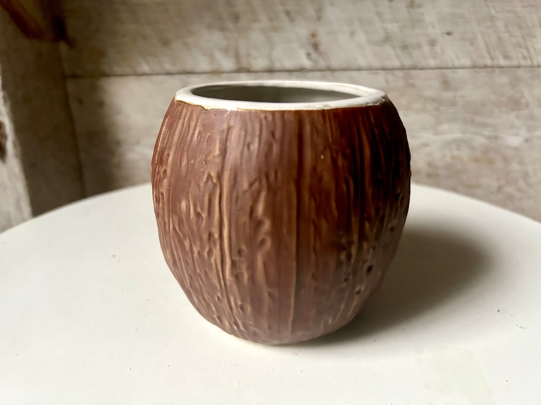Ceramic Coconut Cup Orchid of Hawaii Made in Japan Tiki Party Bar Ware - Etsy