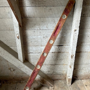 Vintage Long Handmade Wood Level 4 Feet Working Level Display Piece ...