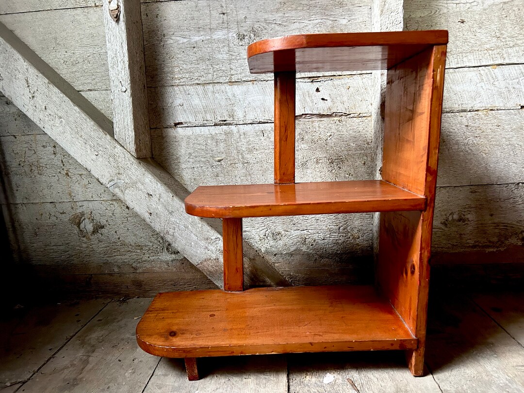 50s Farmhouse Floor Shelves Country Kitchen Storage Handmade Rustic ...