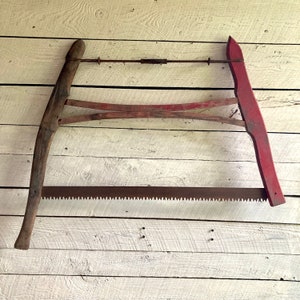 Farmhouse Antique Bow Saw Primitive Rustic Decor Cross Cut Saw Buck Saw ...