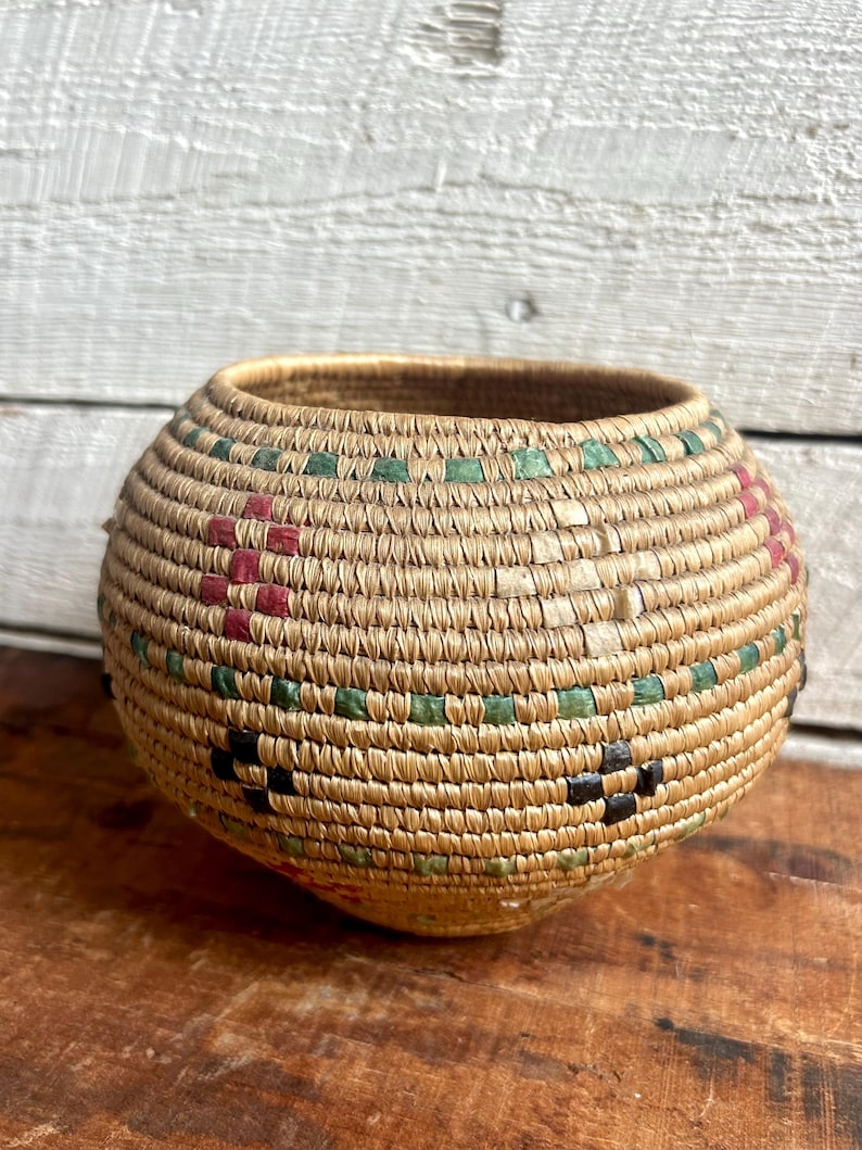 Yupik Alaskan Native American Grass Coil Basket - Etsy