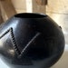 Zulu Beer Pot Ceramic Black Ware Pot Raised Design Tribal Handmade ...