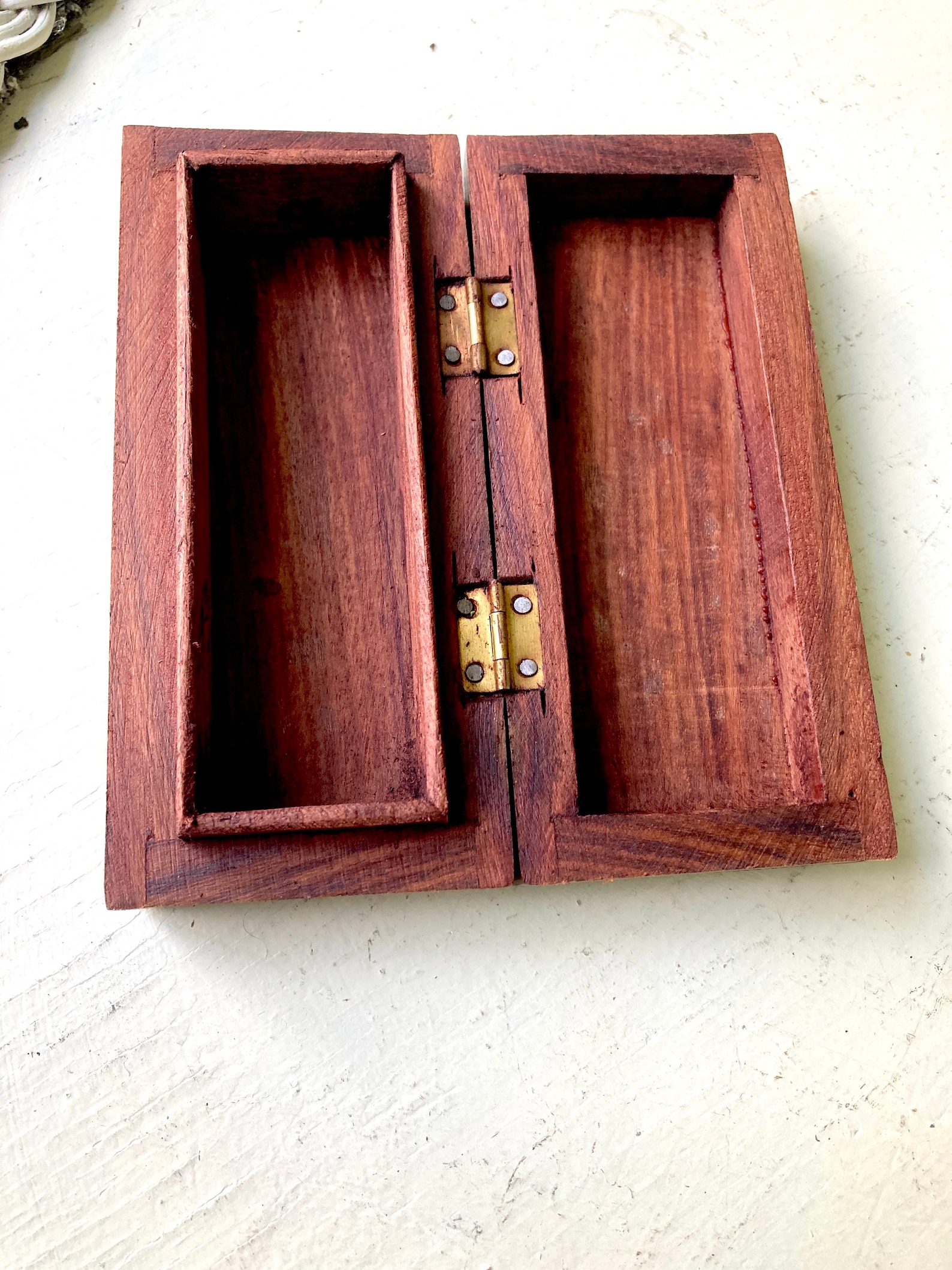 Wood Box Hand Carved Copper Inlay Floral Design Jewelry Box - Etsy