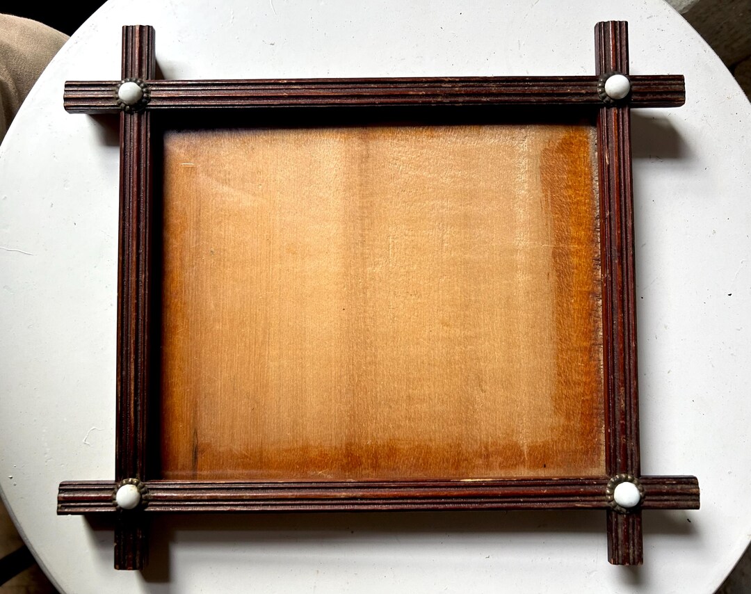 Adirondack Frame 40s Tramp Art Cross Frame Small Frame Rustic Cabin ...