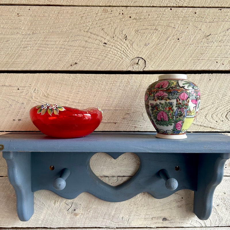 Wood Heart Shelf - Etsy