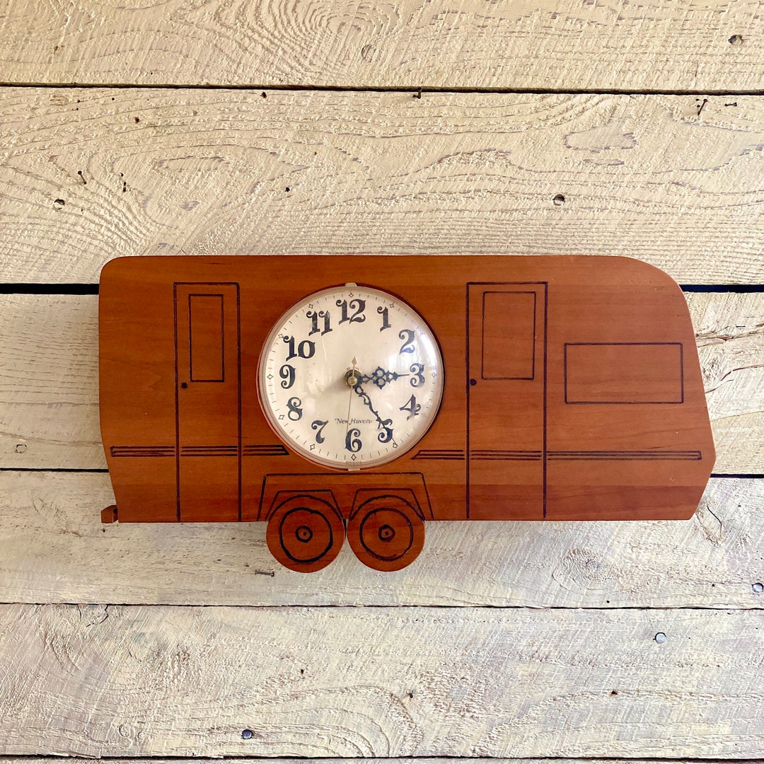 70s Handmade Travel Trailer Clock Battery Clock Primitive Style - Etsy