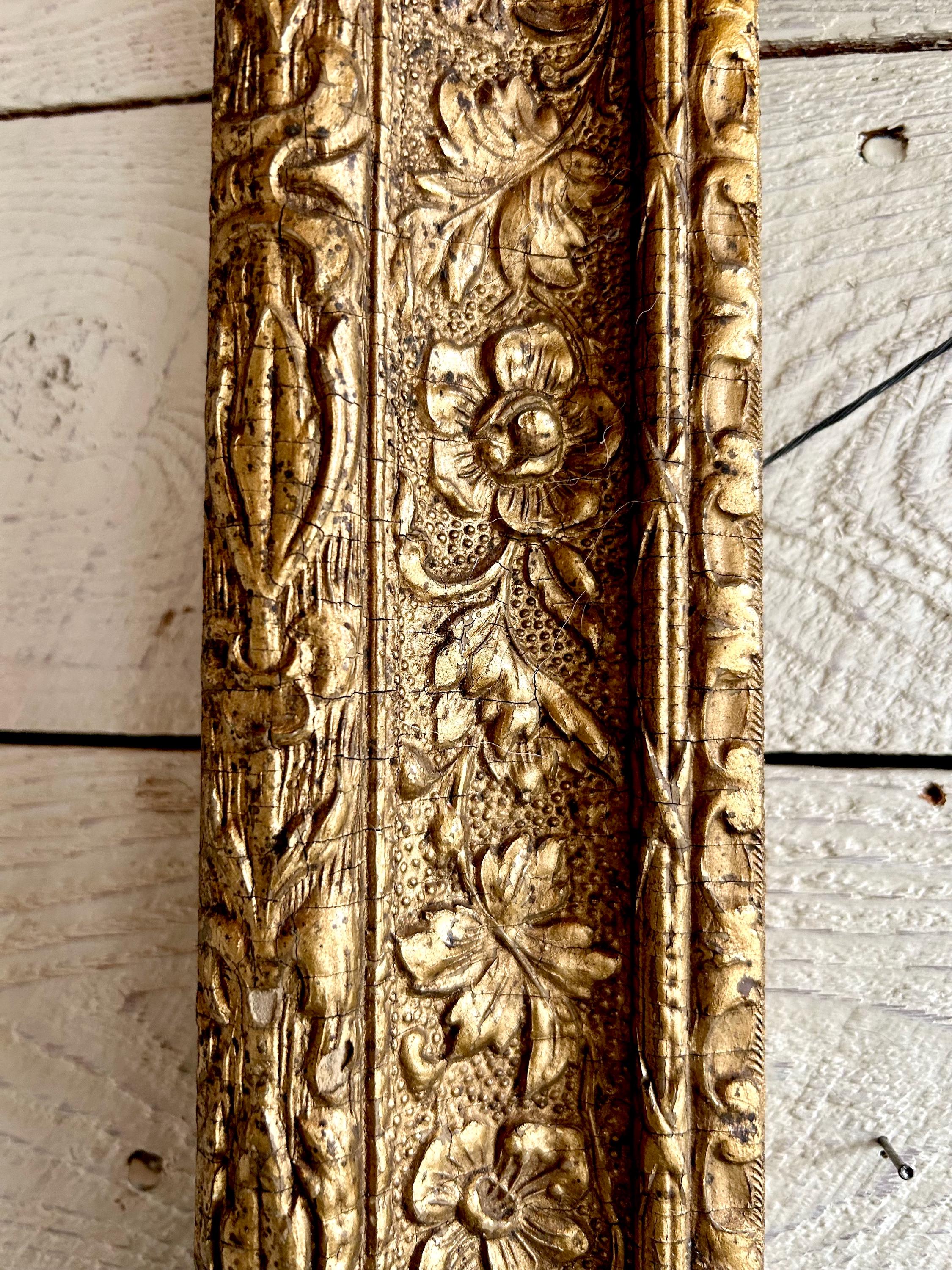 Antique Large Ornate Gold Wood Frame Picture Frame - Wall Decor ...