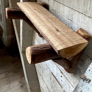 Log Wood Shelf Rustic Cabin Farmhouse Handmade Wall Shelf - Etsy