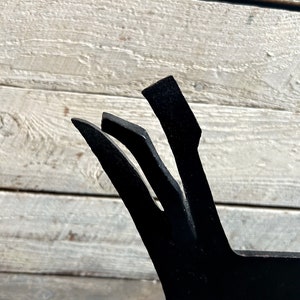 Farmhouse Black Cast Iron Rooster Blacksmith Created Chicken Sculpture ...