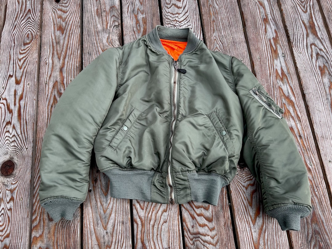 Airforce MA-1 Green Flight Jacket Military Surplus Men's Jacket Wool ...