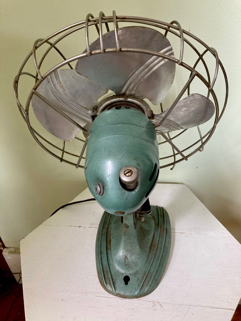 40s 50s Vintage Dominion Green for Display Only Table Fan | Etsy