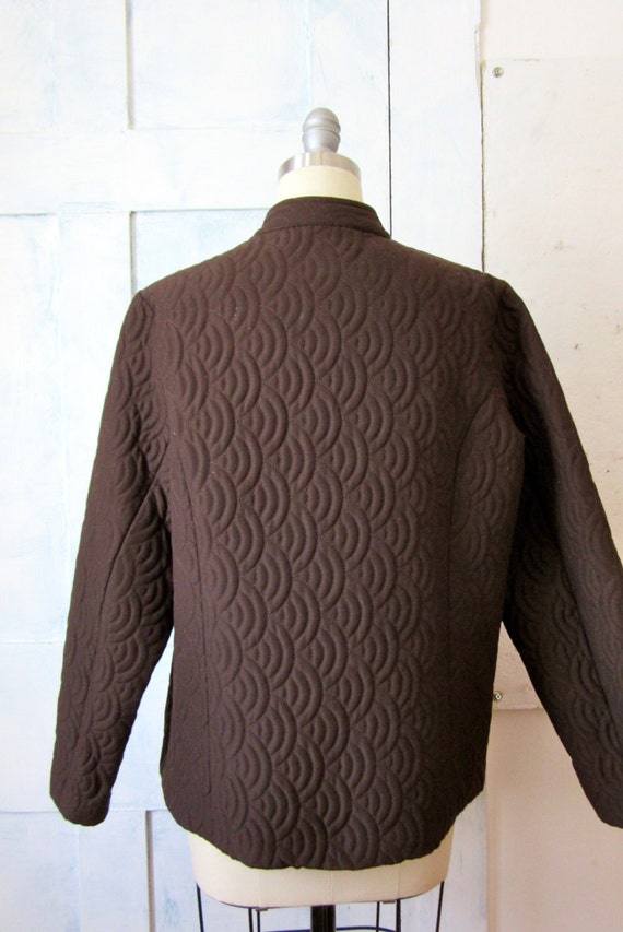 Laura Ashley Brown Quilted Jacket - Zipper - Light Ja… - Gem