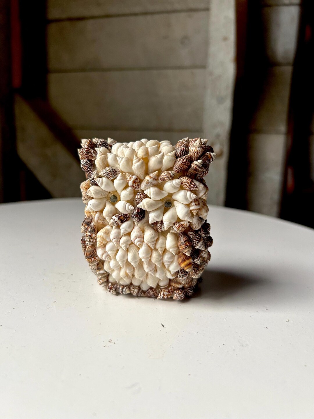 Owl Sea Shells Tiny Conch Shells Owl Figurine - Etsy