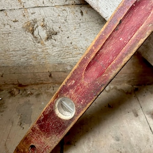 Vintage Long Handmade Wood Level 4 Feet Working Level Display Piece ...