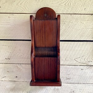 Farmhouse Wood Mail Holder Handmade Hangs on Wall Storage 2 Slots Key ...