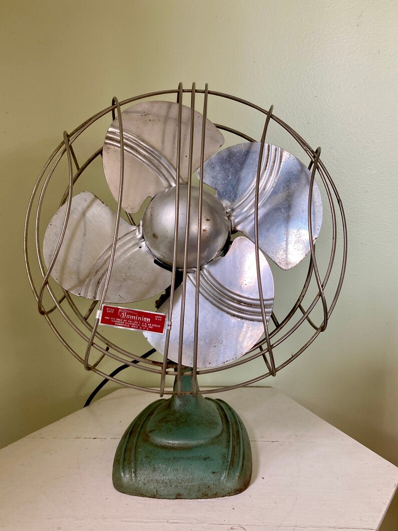 40s 50s Vintage Dominion Green for Display Only Table Fan | Etsy