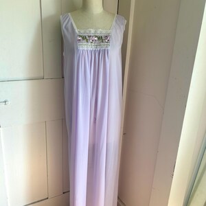 60s Lavender Peignoir Set Sheer Negligee Set Nightgown Robe Lingerie ...