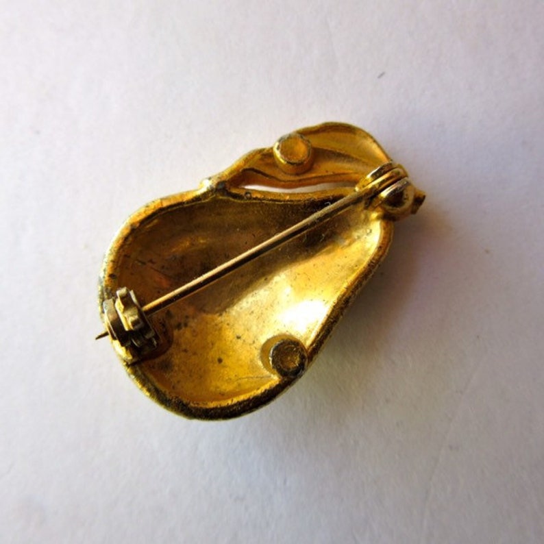 Pear Rhinestone Brooch Green Rhinestone Pear Pin Fruit - Etsy