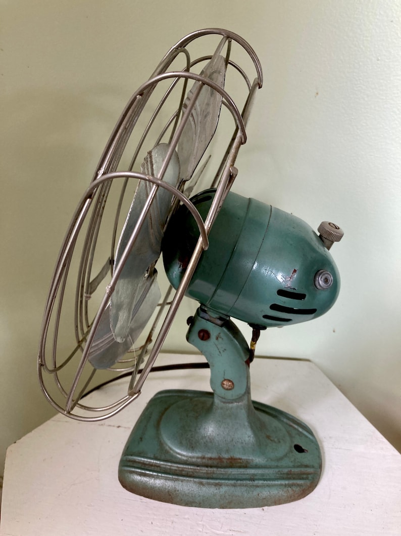 40s 50s Vintage Dominion Green for Display Only Table Fan | Etsy