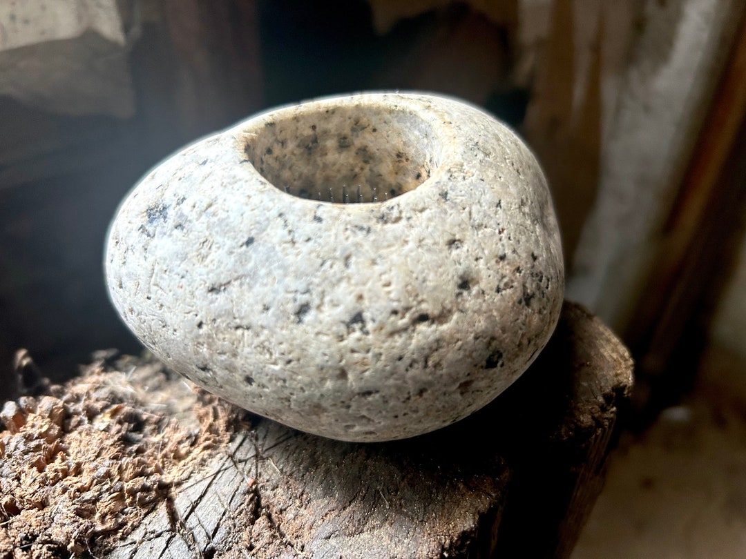 Stone Bud Vase by Lee Spiller Handmade Natural Rock Vase With Flower ...
