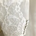 60s Chiffon Lace Wedding Dress High Lace Neck Empire Waist Long Full ...
