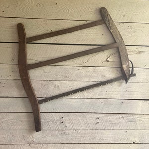 Farmhouse Antique Bow Saw Primitive Rustic Decor Cross Cut Saw Buck Saw ...