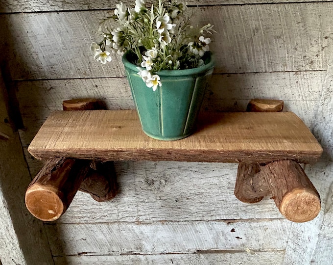 Log Wood Shelf Rustic Cabin Farmhouse Handmade Wall Shelf - Etsy
