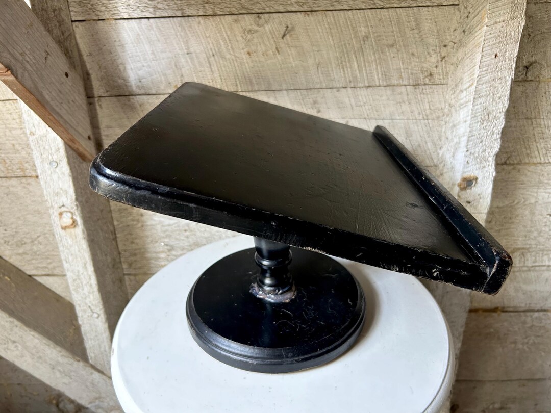 Wood Black Slanted Book Holder Desk Office Cookbook Stand Laptop ...