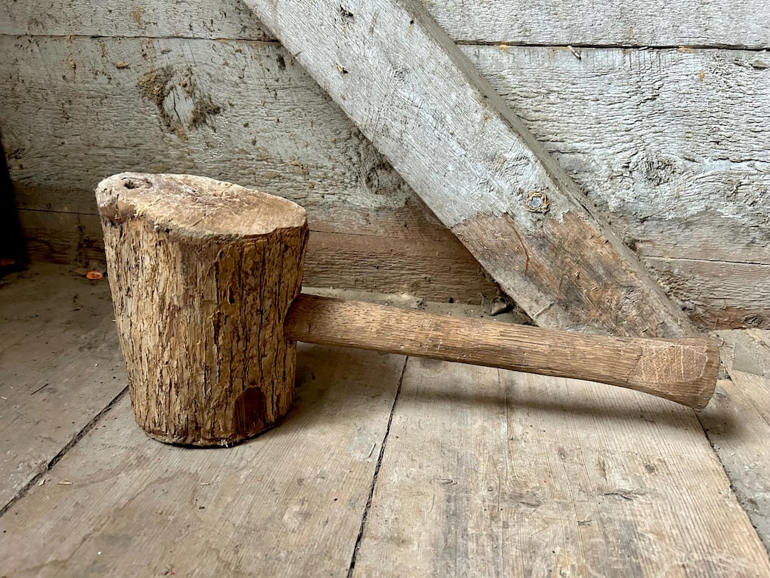 Wood Handmade Large Mallet Rustic Tool Decor Giant Mallet - Etsy