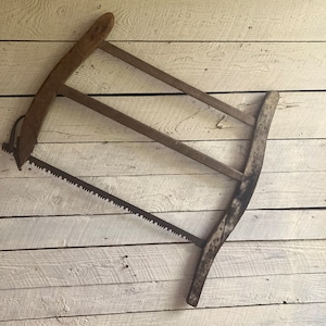 Farmhouse Antique Bow Saw Primitive Rustic Decor Cross Cut Saw Buck Saw ...