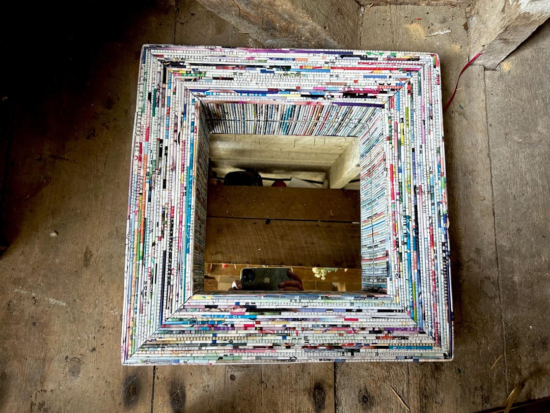 Mirror Rolled Paper Magazine Square Frame Colorful Deep Set Frame - Etsy