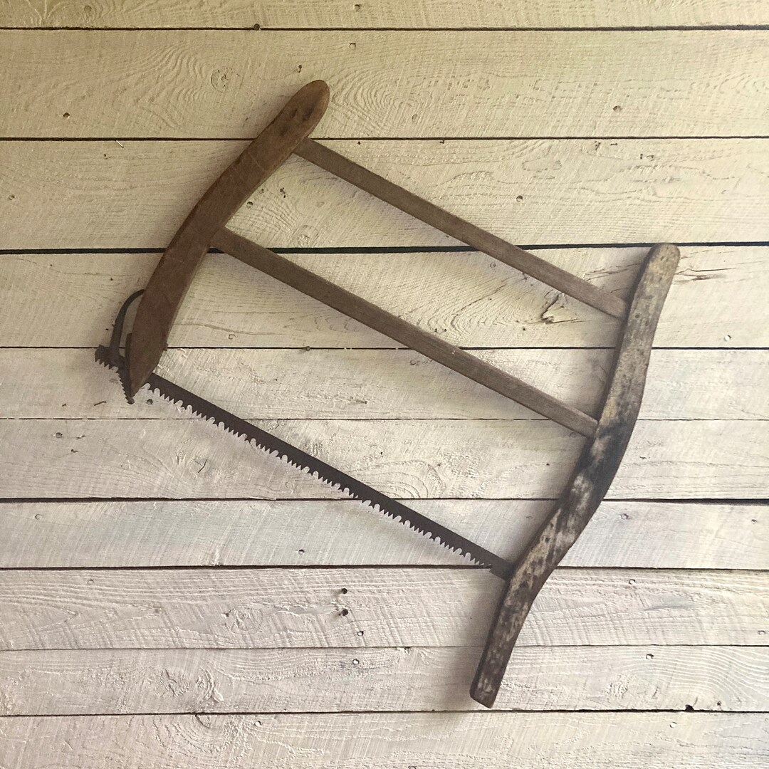 Farmhouse Antique Bow Saw Primitive Rustic Decor Cross Cut Saw Buck Saw ...