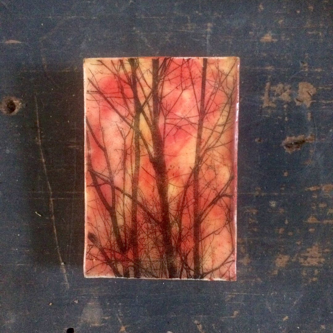 Encaustic Painting - Original Art - Photo Image Transfer - Recycled ...