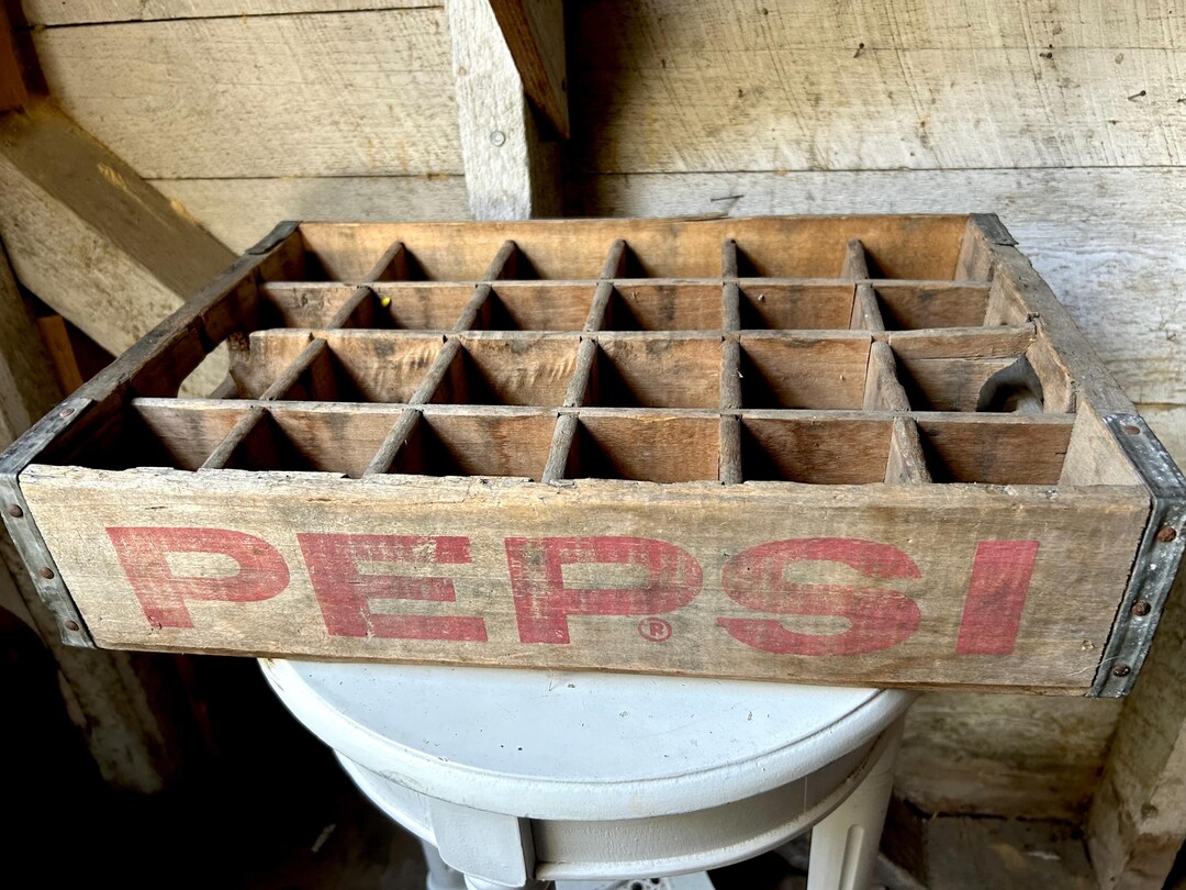 Wood Pepsi Box Soda Crate Sturdy Box Storage Box Advertising Miniature ...