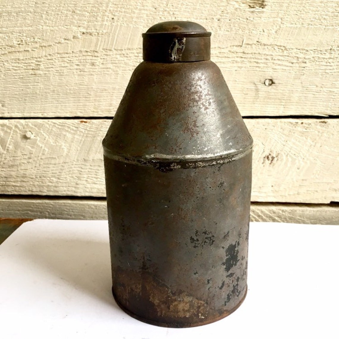 Primitive Round Tin Rustic Lid Antique Container 1900s - Etsy