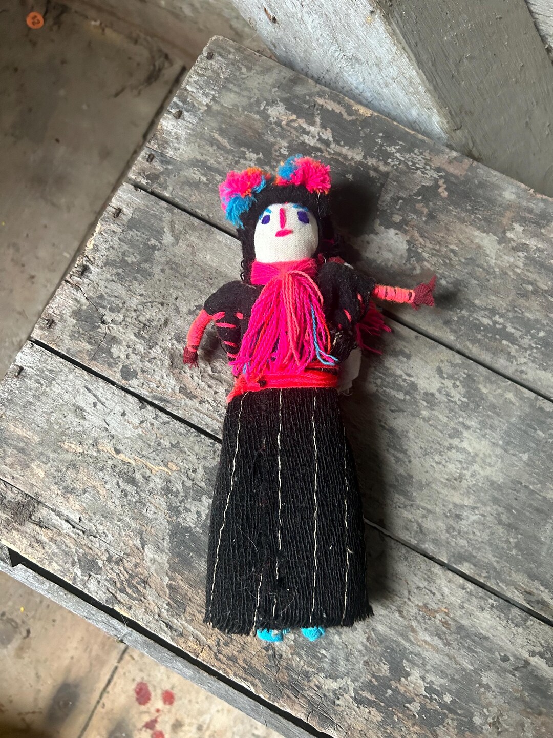 Vintage Chumala Wool Felt Doll Mexican/south American/guatemalan Folk ...