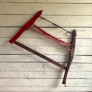Farmhouse Antique Bow Saw Primitive Rustic Decor Cross Cut Saw Buck Saw ...