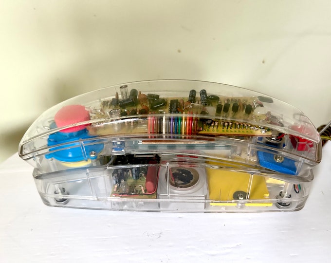 80s Clear Telephone Transparent Working Landline Push Button Phone ...