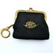 Black Double Change Purse Key Chain Double Pouch Pink Satin Lining ...
