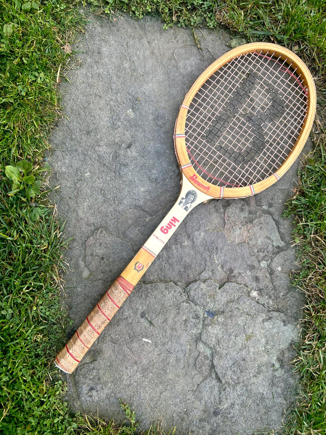 70s Wood Tennis Racquet Billie Jean King Bancroft Racquet - Etsy