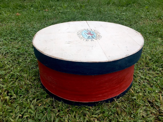 Bicentennial Wood Box Farmhouse Cheese Box Painted | Etsy