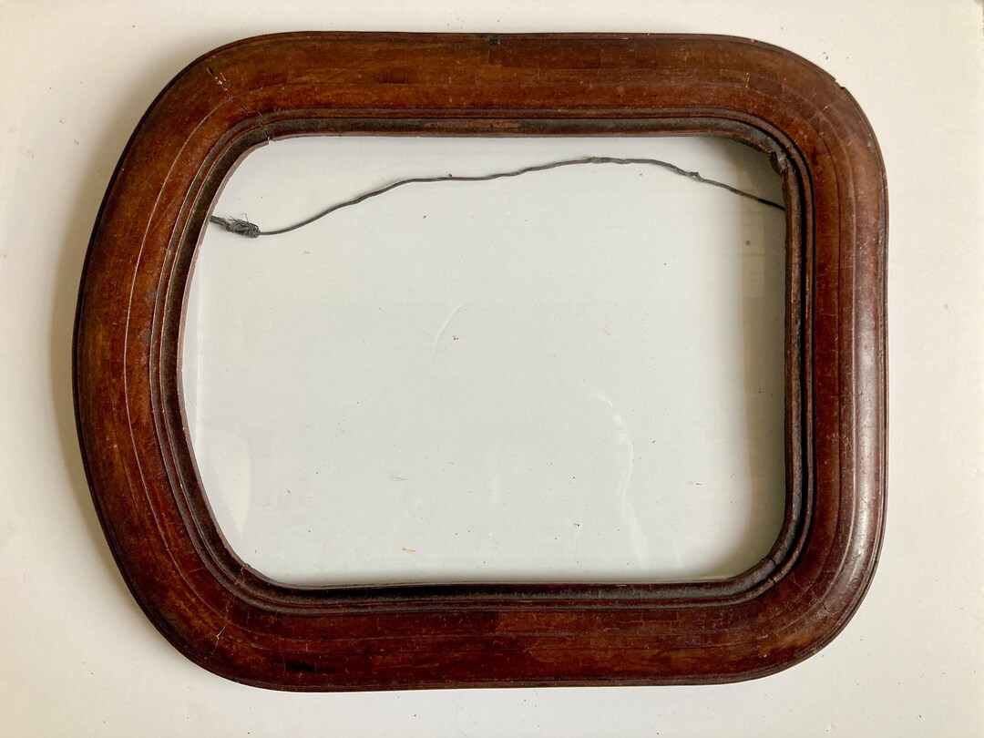 Antique Wood Frame 1900s Picture Frame Farmhouse Brown Wall Decor ...