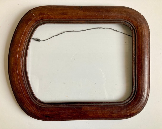 Antique Wood Frame 1900s Picture Frame Farmhouse Brown - Wall Decor ...