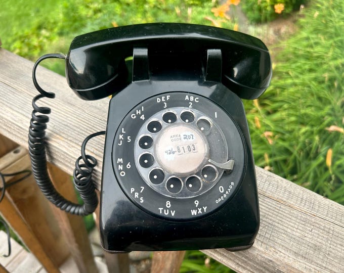 Black Dial Telephone Works 60s Rotary Phone Western Electric Bell ...